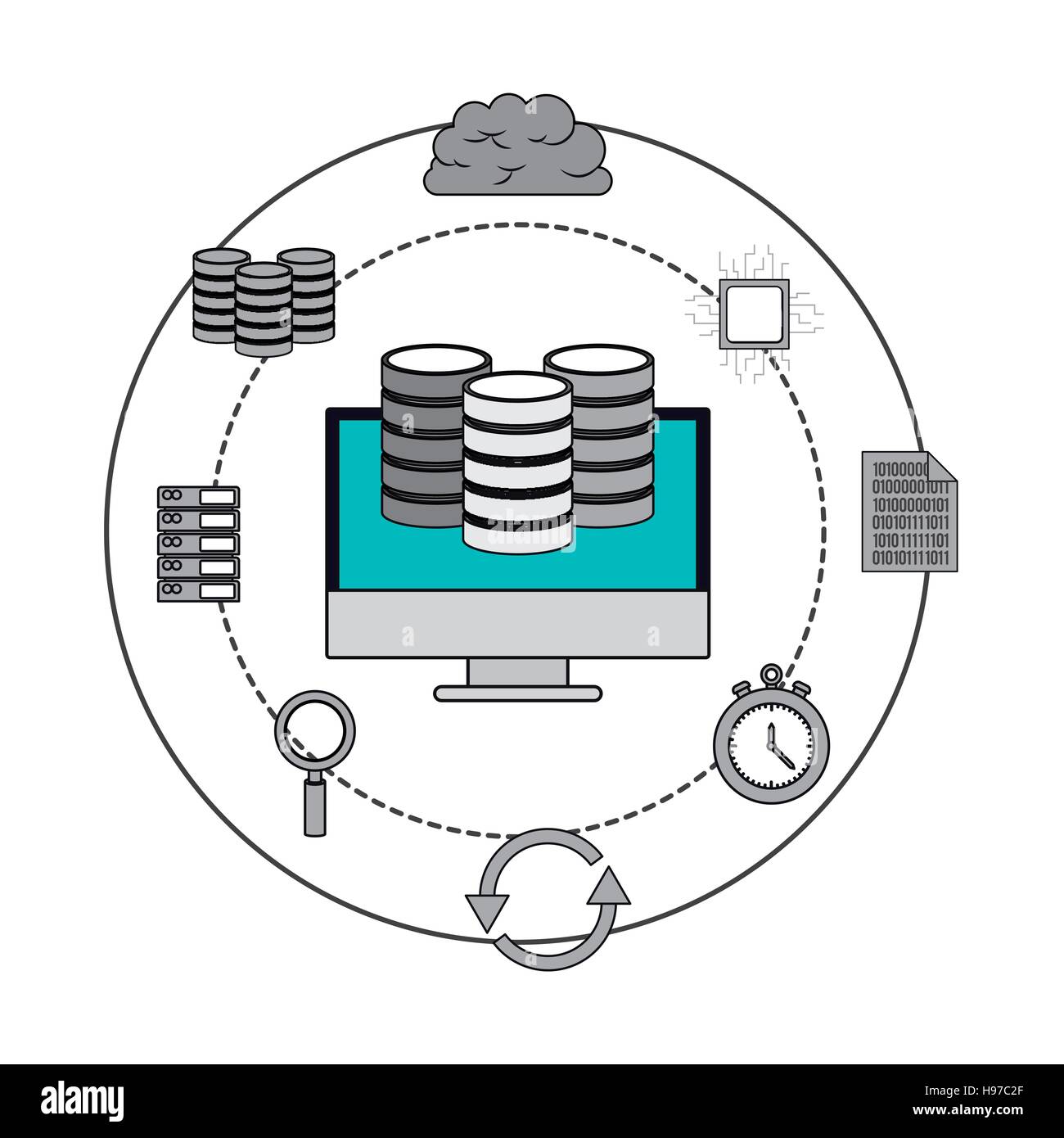 big data related icons image Stock Vector Image & Art - Alamy