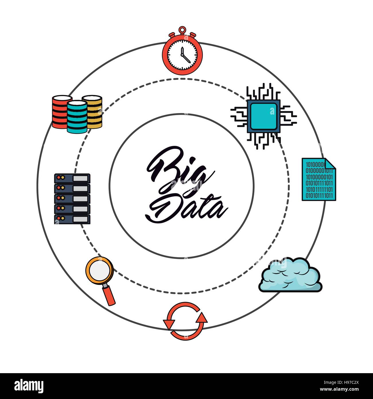 big data related icons image Stock Vector Image & Art - Alamy