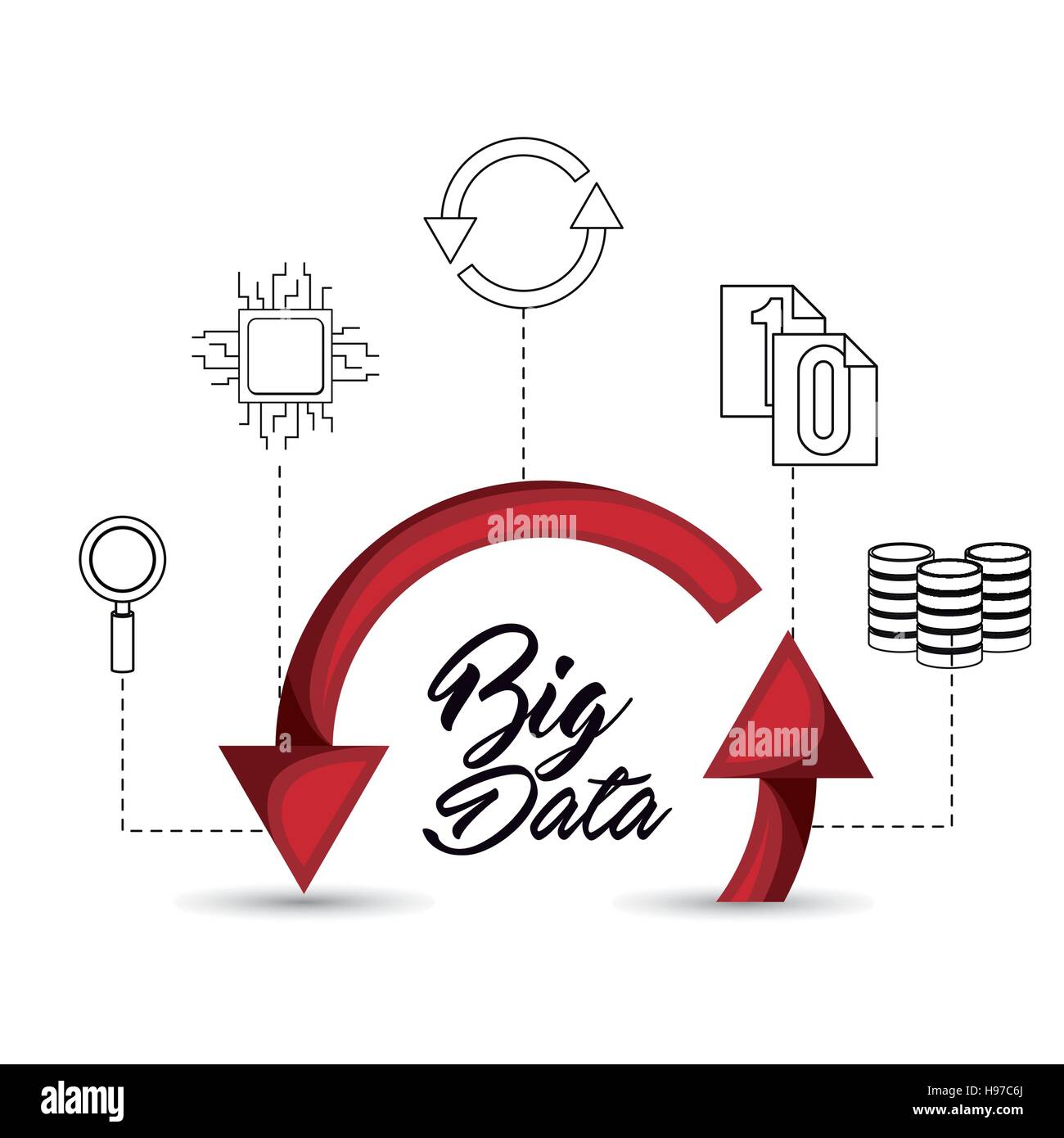 big data related icons image Stock Vector Image & Art - Alamy
