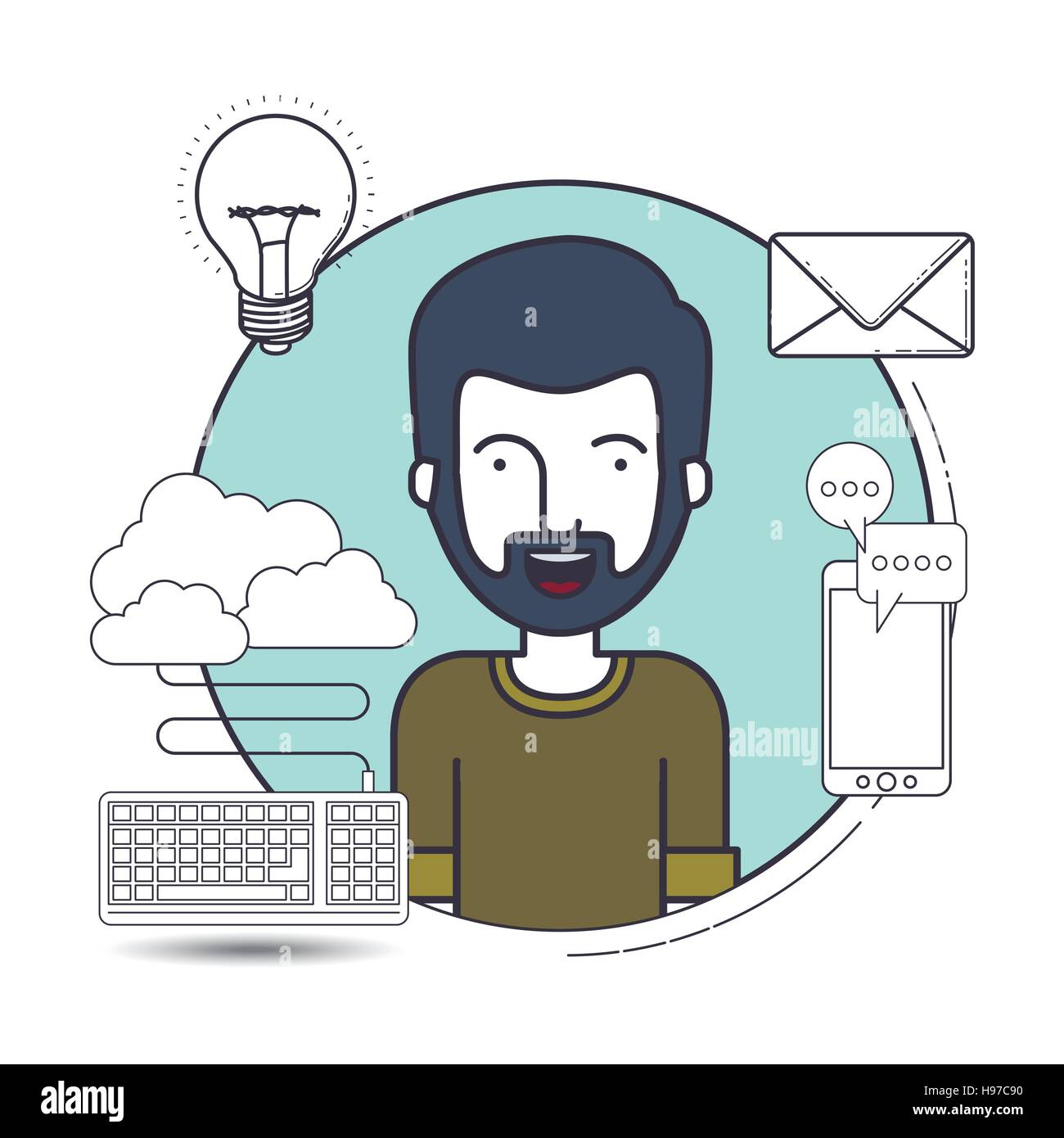 advantages of internet and digital technology image Stock Vector Image ...