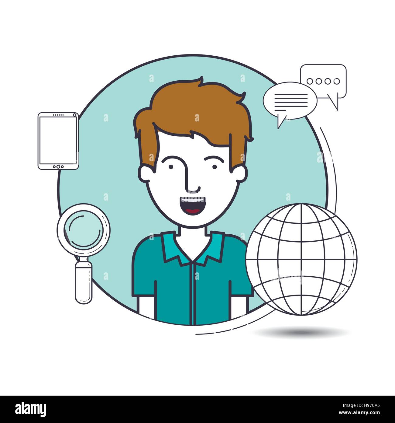advantages of internet and digital technology image Stock Vector Image ...