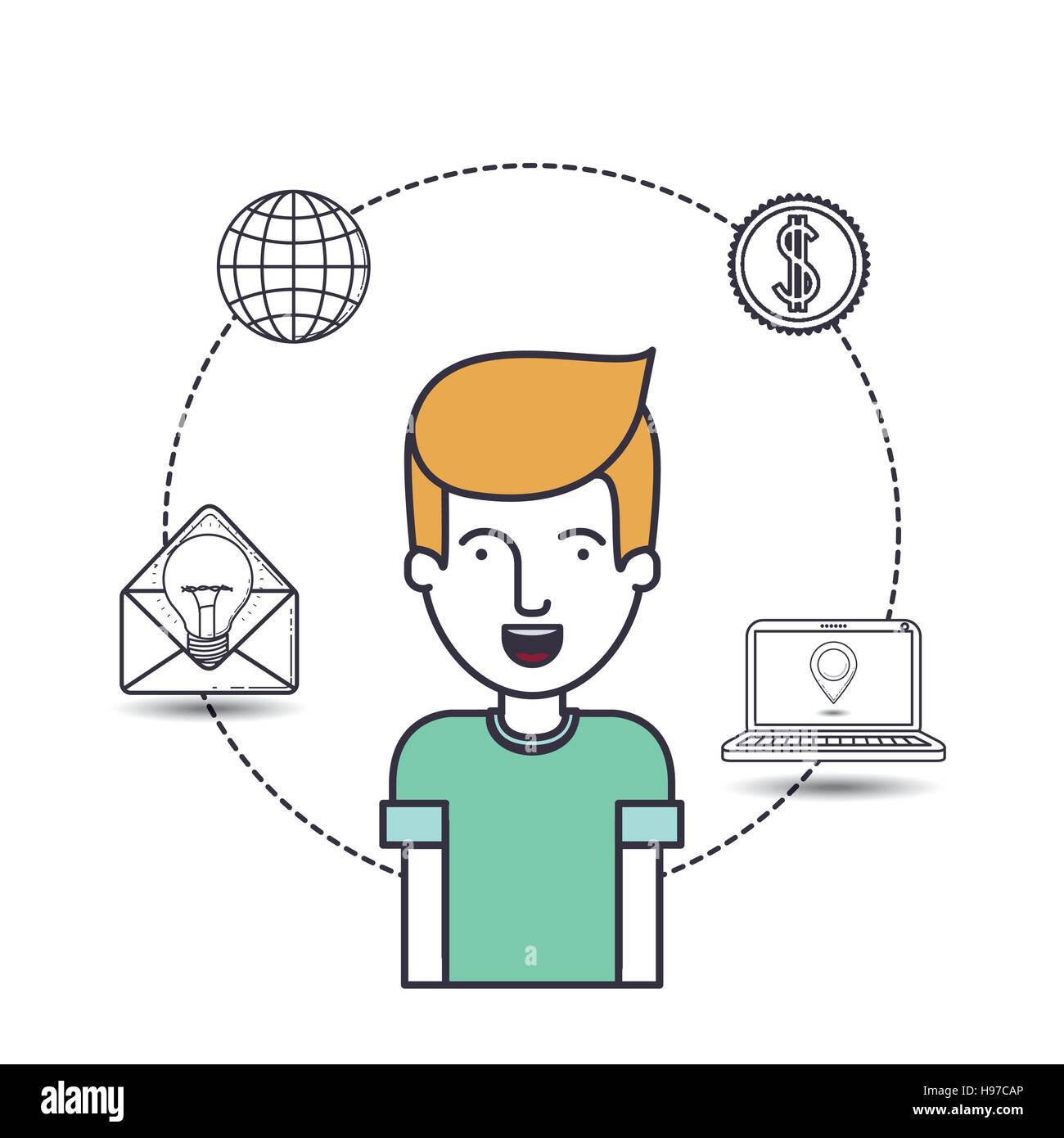 advantages of internet and digital technology image Stock Vector Image ...