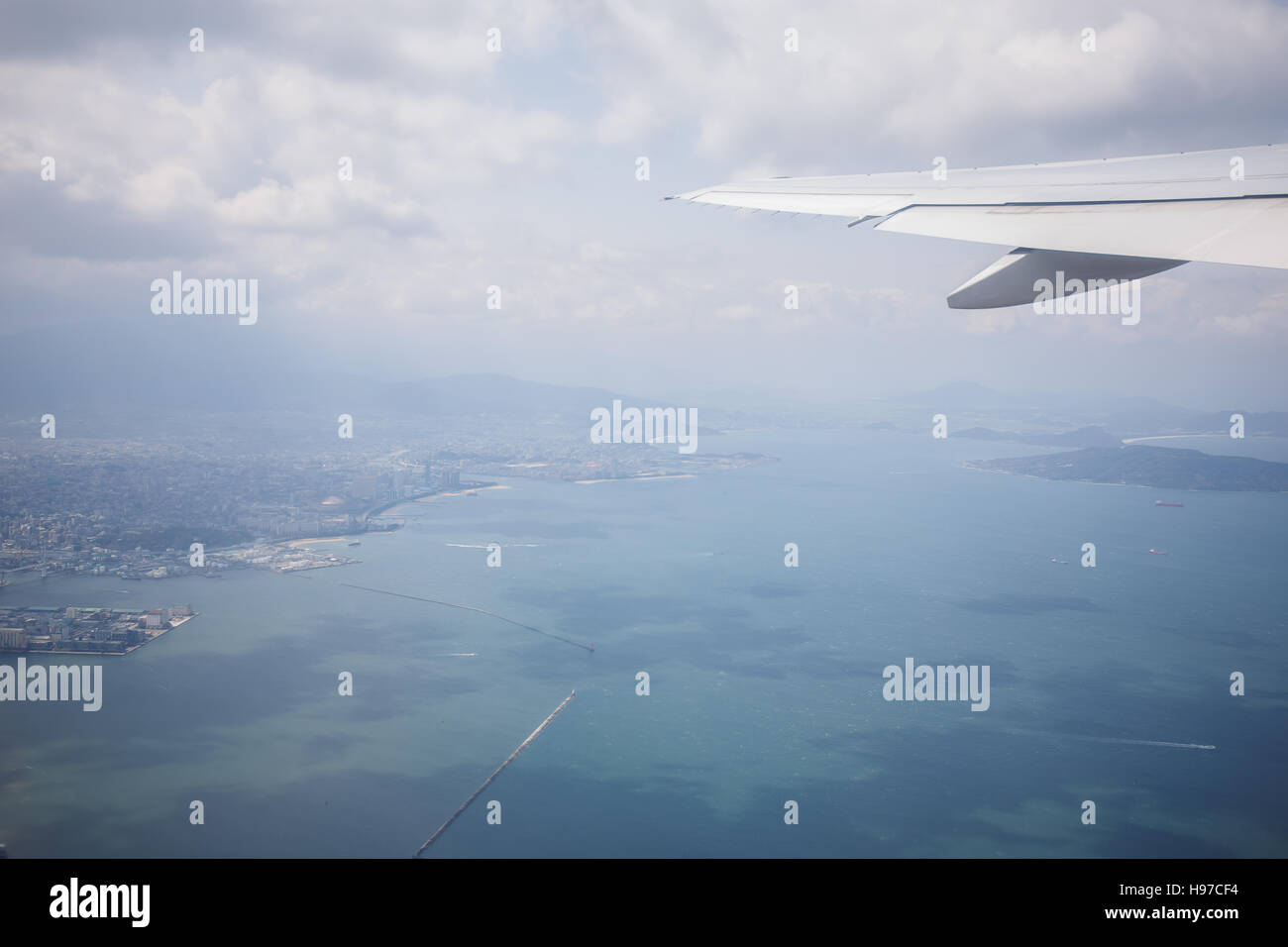 View through a window the aircraft Stock Photo - Alamy