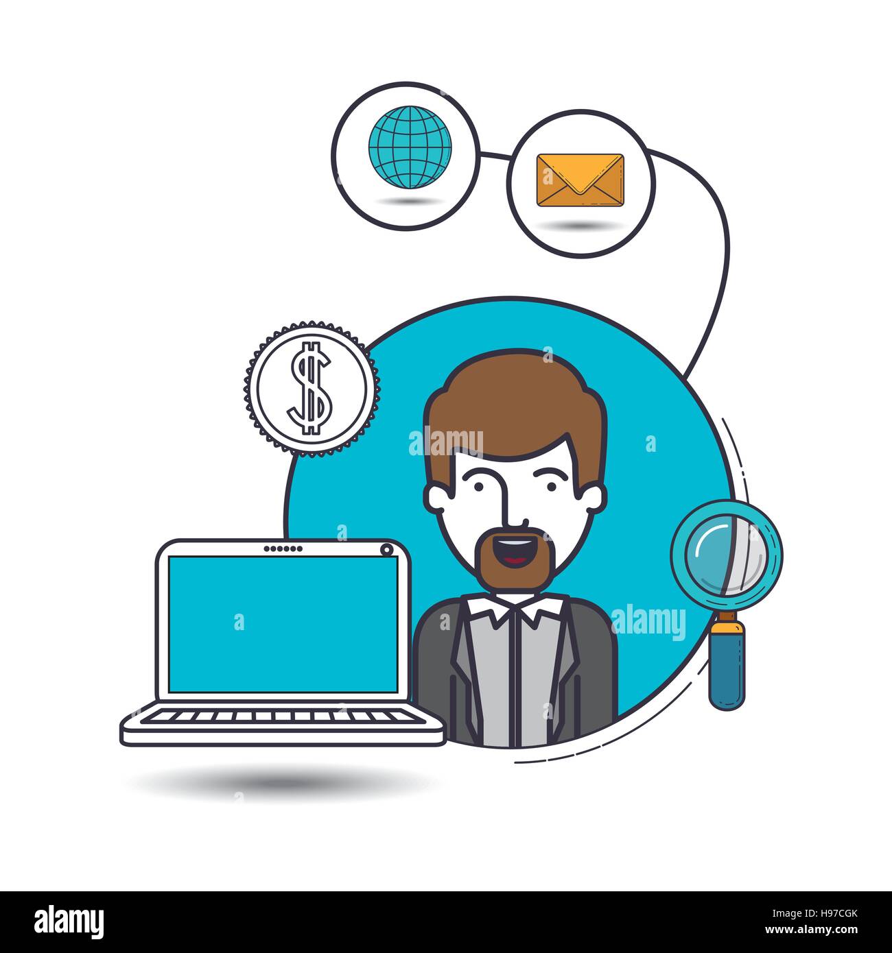 advantages of internet and digital technology image Stock Vector Image ...