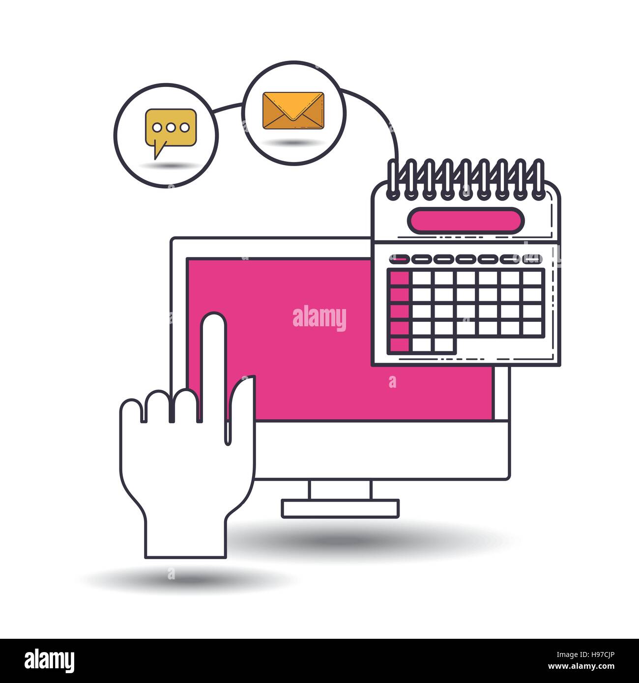 advantages of internet and digital technology image Stock Vector Image ...