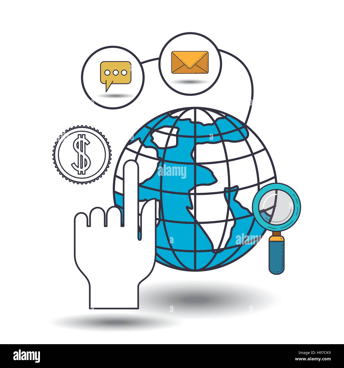 advantages of internet and digital technology image Stock Vector Image ...