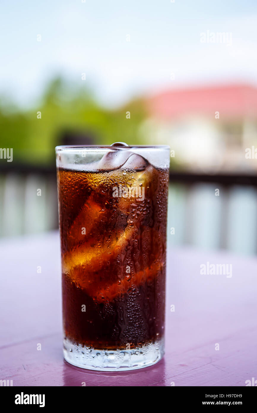 Coca Cola in a glass of water Stock Photo - Alamy