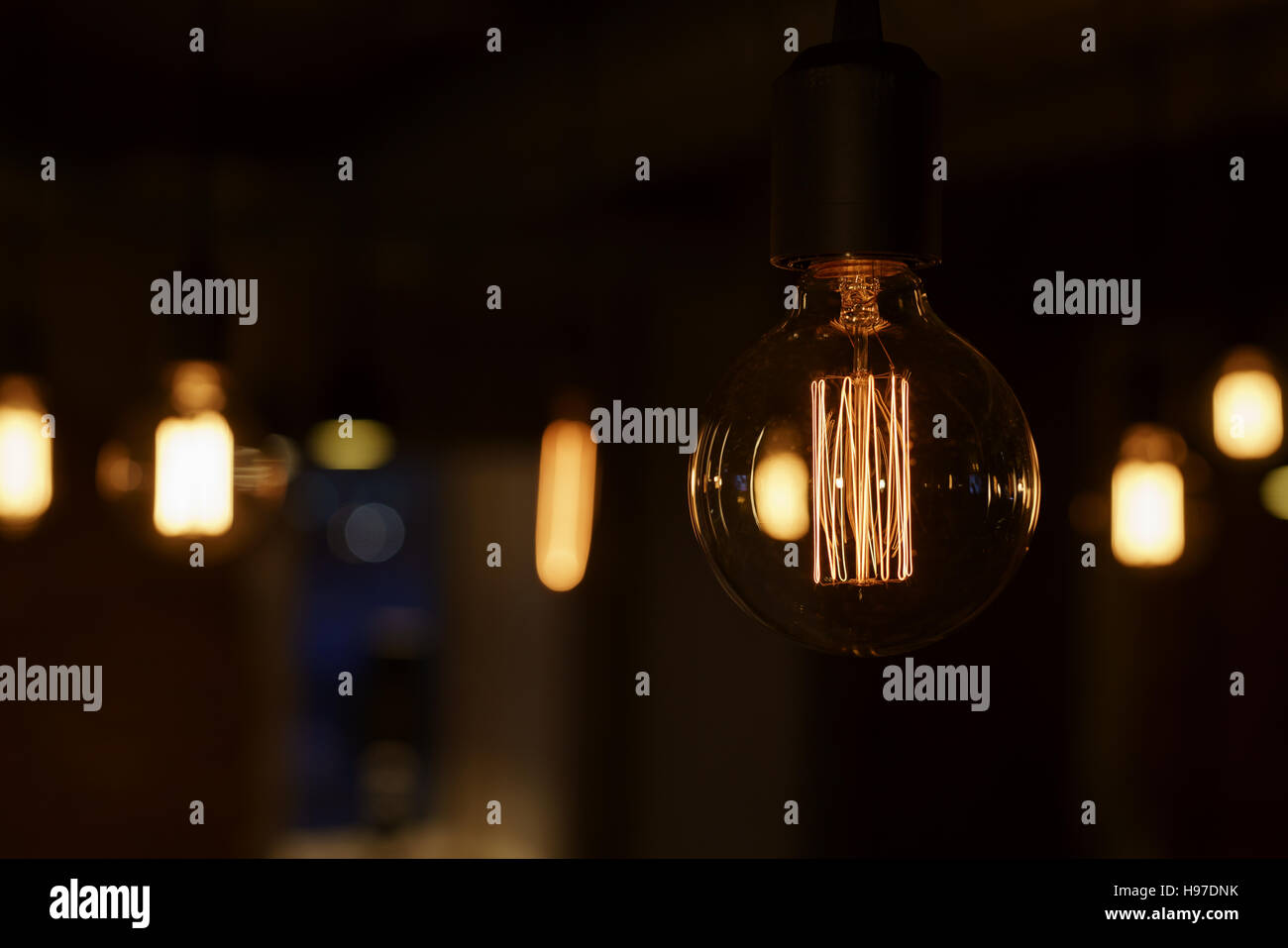 Interior. Image of incandescent lamp, close up Stock Photo - Alamy