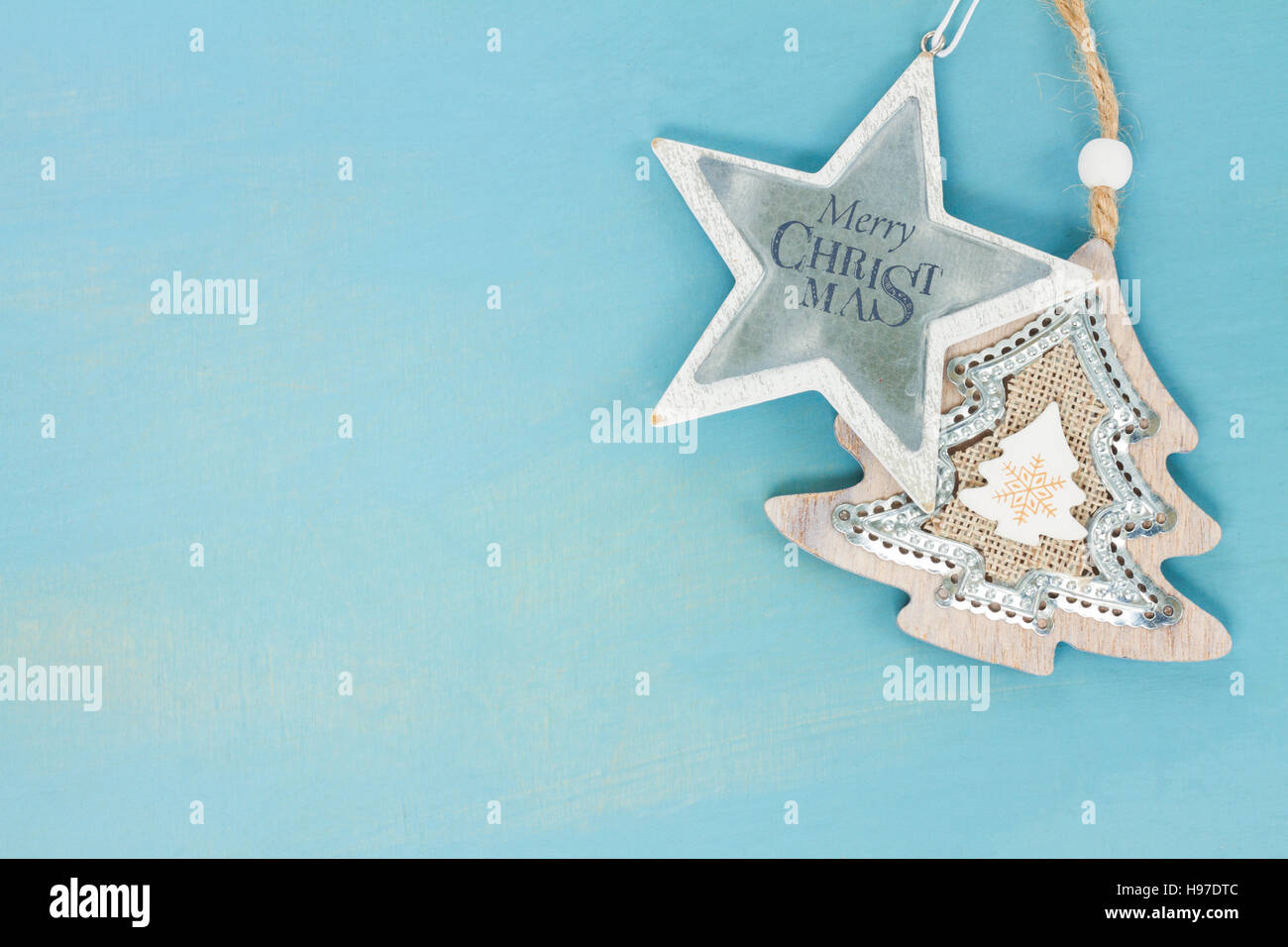 Blue and white christmas Stock Photo - Alamy