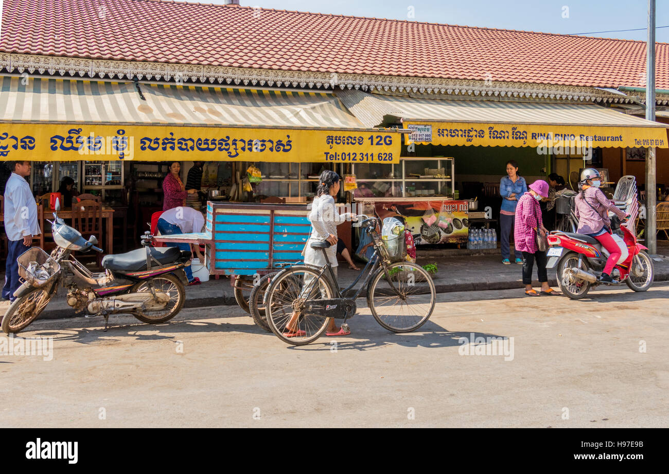 People shopping at one of the many outlets,in Siem Reap Cambodia. In ...