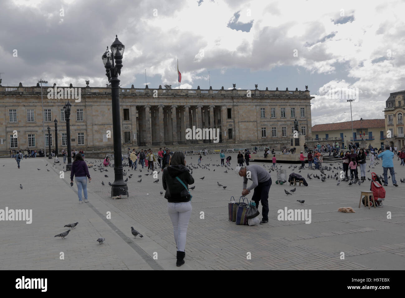 Colombia, Bolivar square, Bogota Stock Photo - Alamy