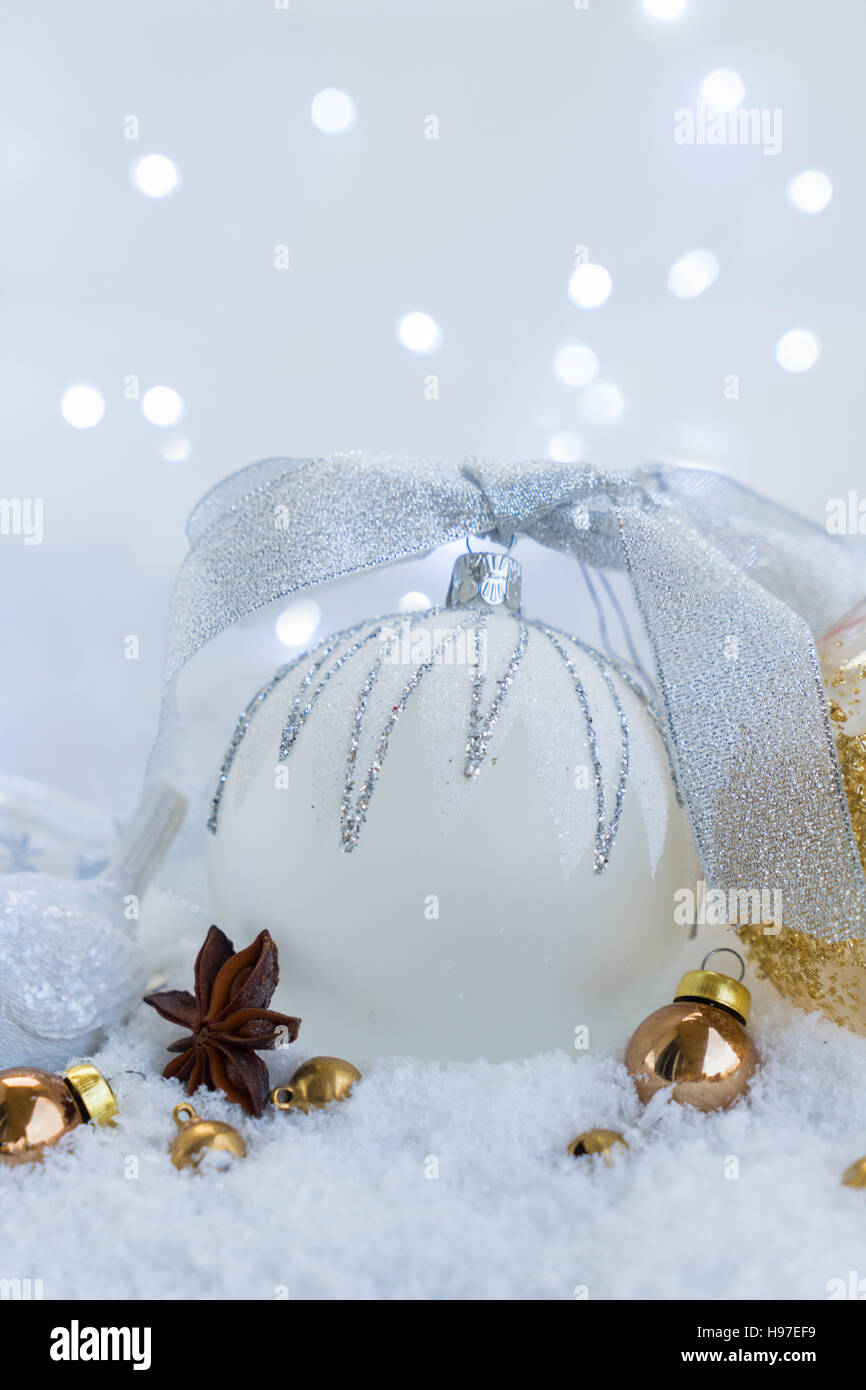 White christmas with snow Stock Photo - Alamy