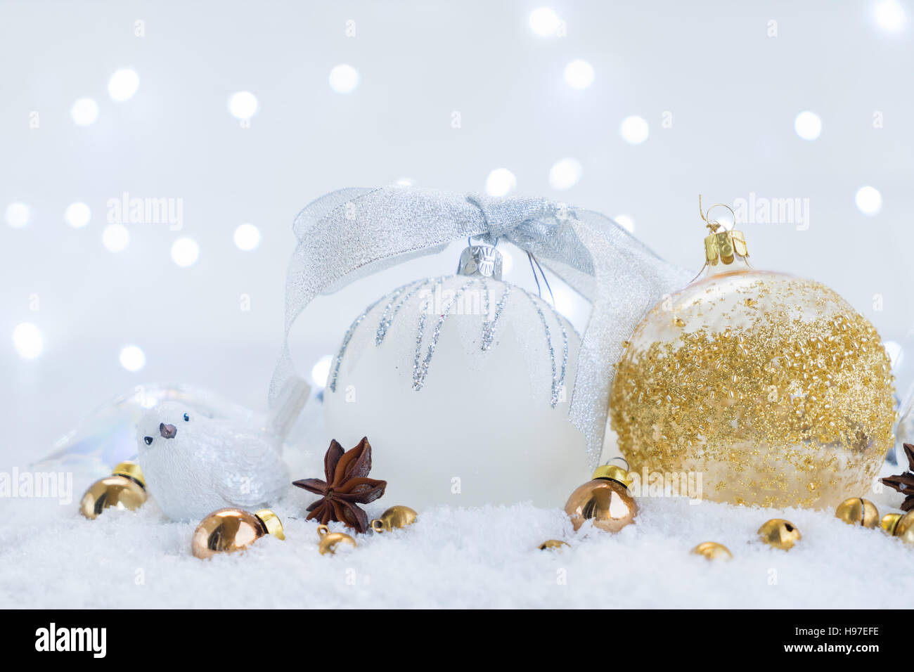 White christmas with snow Stock Photo - Alamy