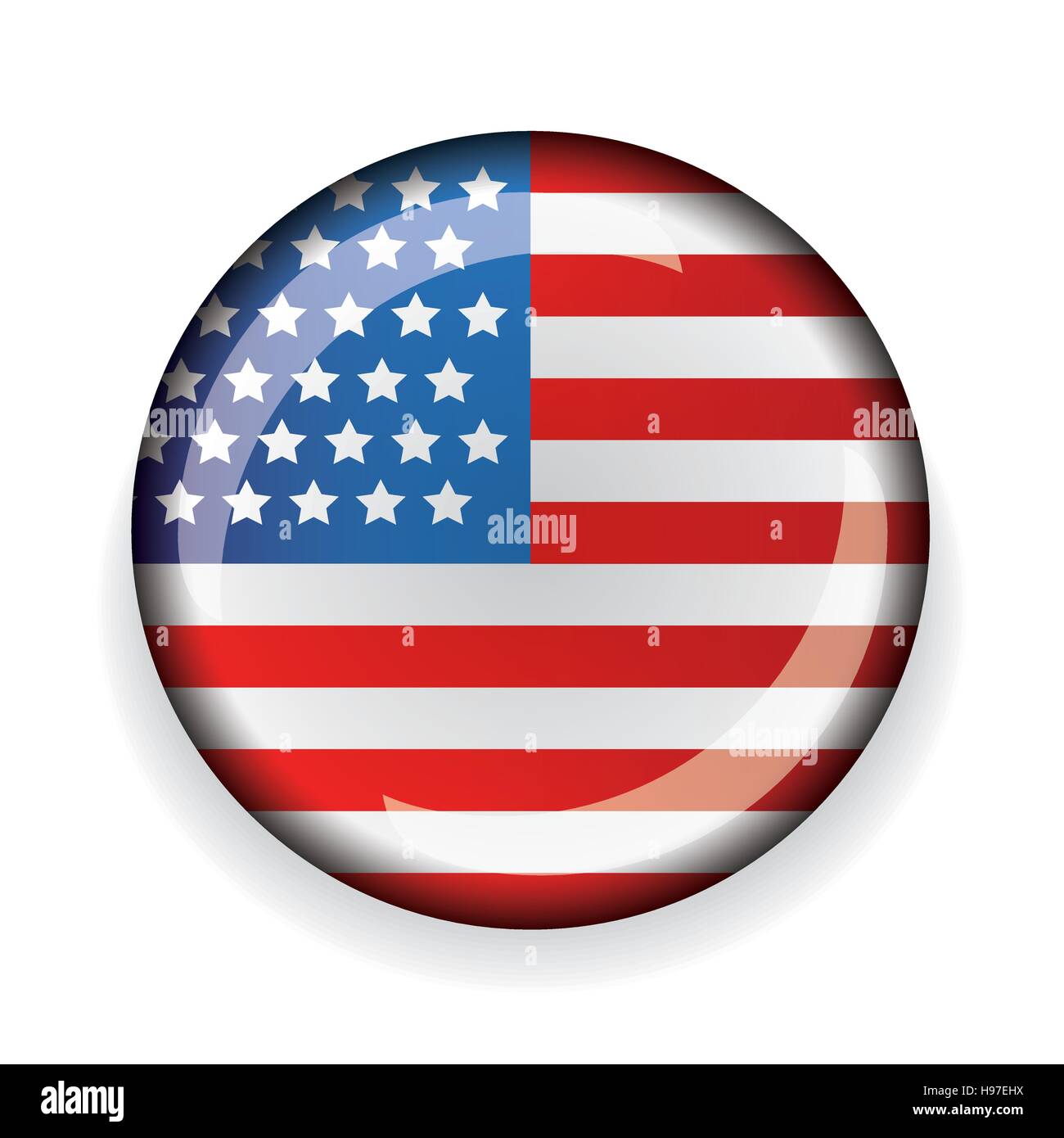 USA flag badge vector Stock Vector Image & Art - Alamy
