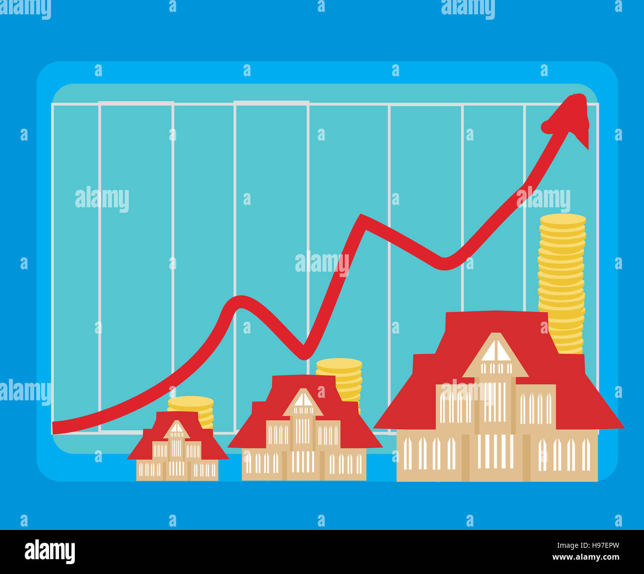 housing price go up Stock Photo - Alamy
