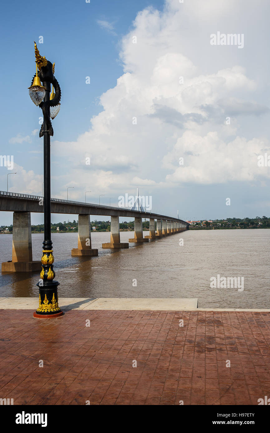 Bridge across the Mekong River in Mukdahan,Thailand Stock Photo - Alamy