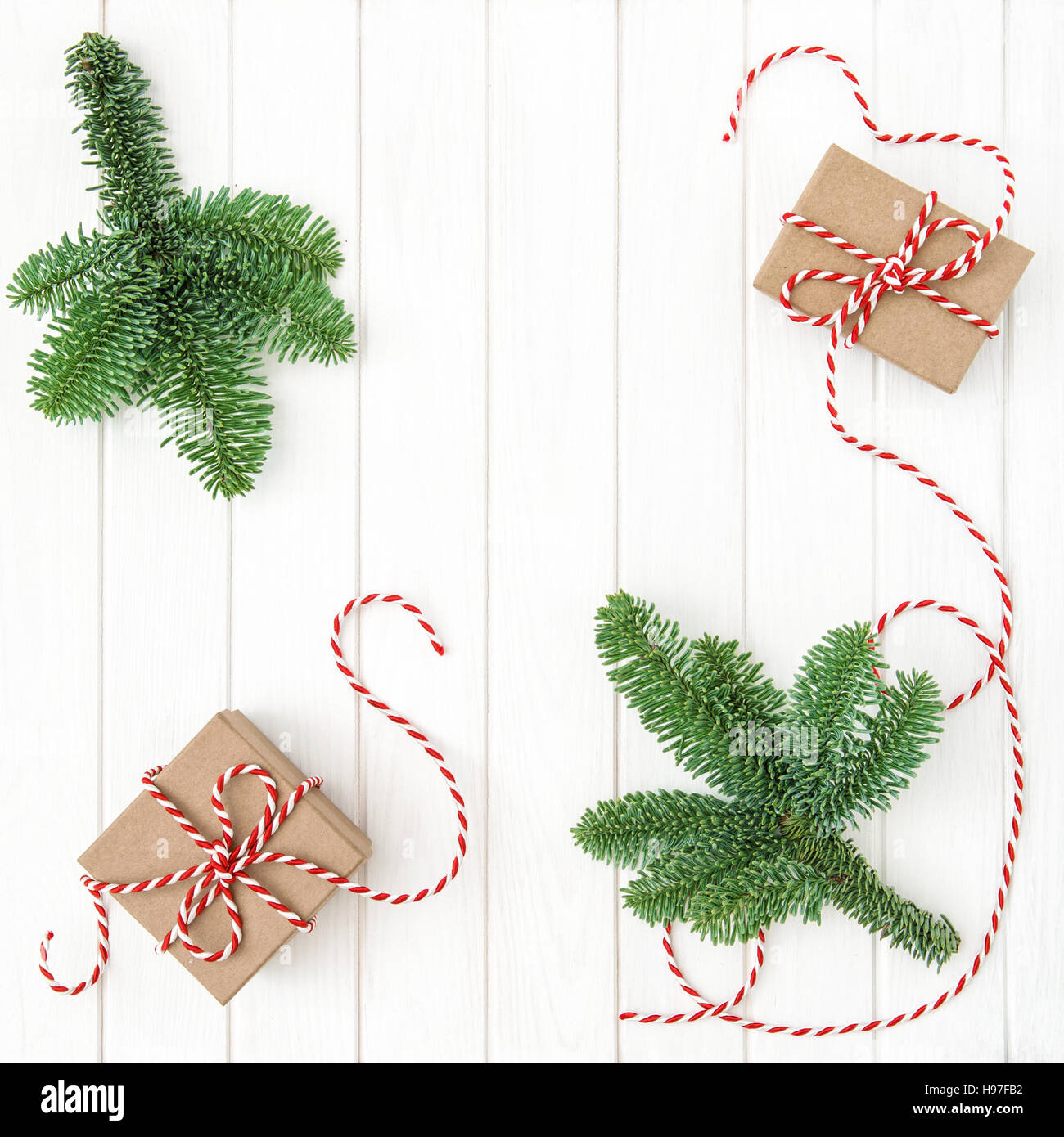 Flat lay christmas paper Cut Out Stock Images & Pictures - Alamy
