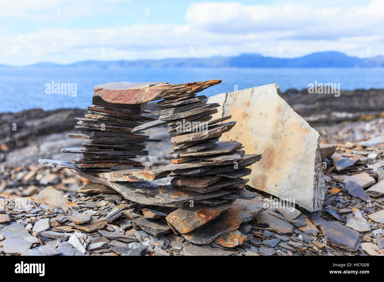 Stacked slate stones hi-res stock photography and images - Alamy