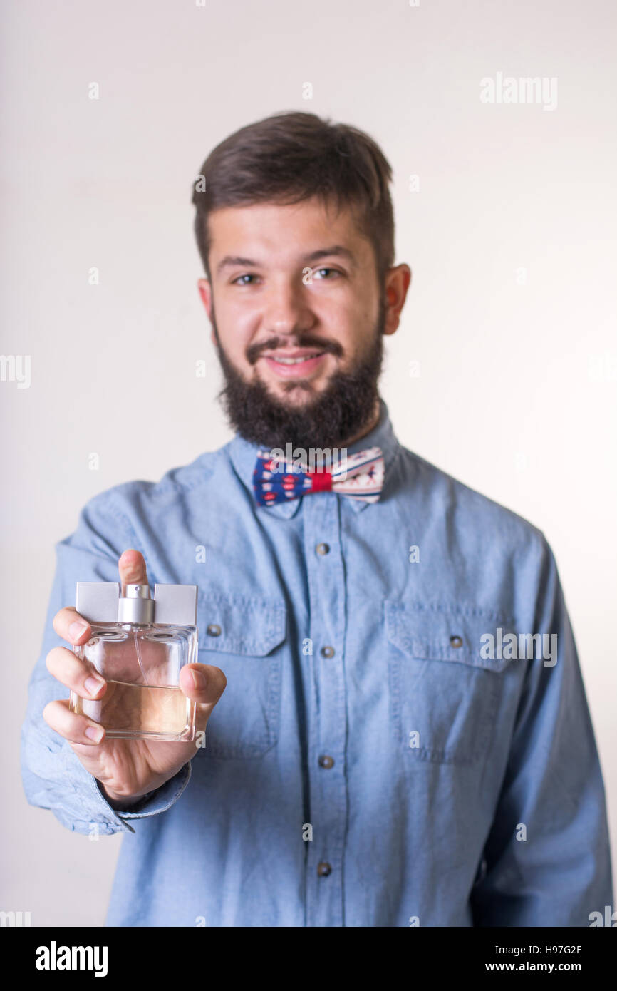 Fashionable man with a bow tie Stock Photo - Alamy