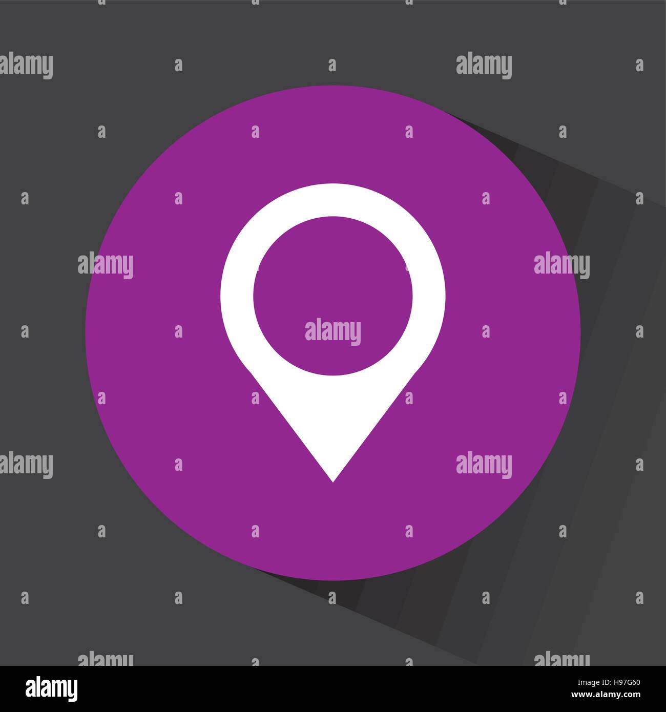 location pin icon inside purple circle over backgorund. vector ...