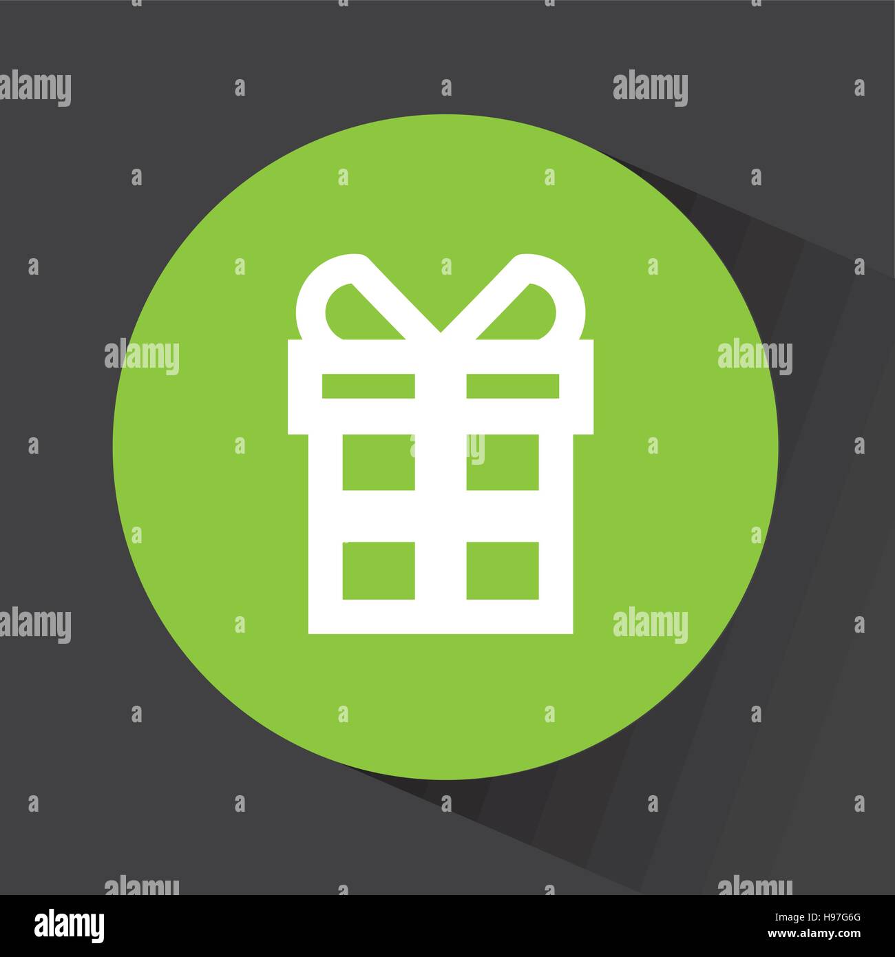 Gift box over green Stock Vector Images - Alamy