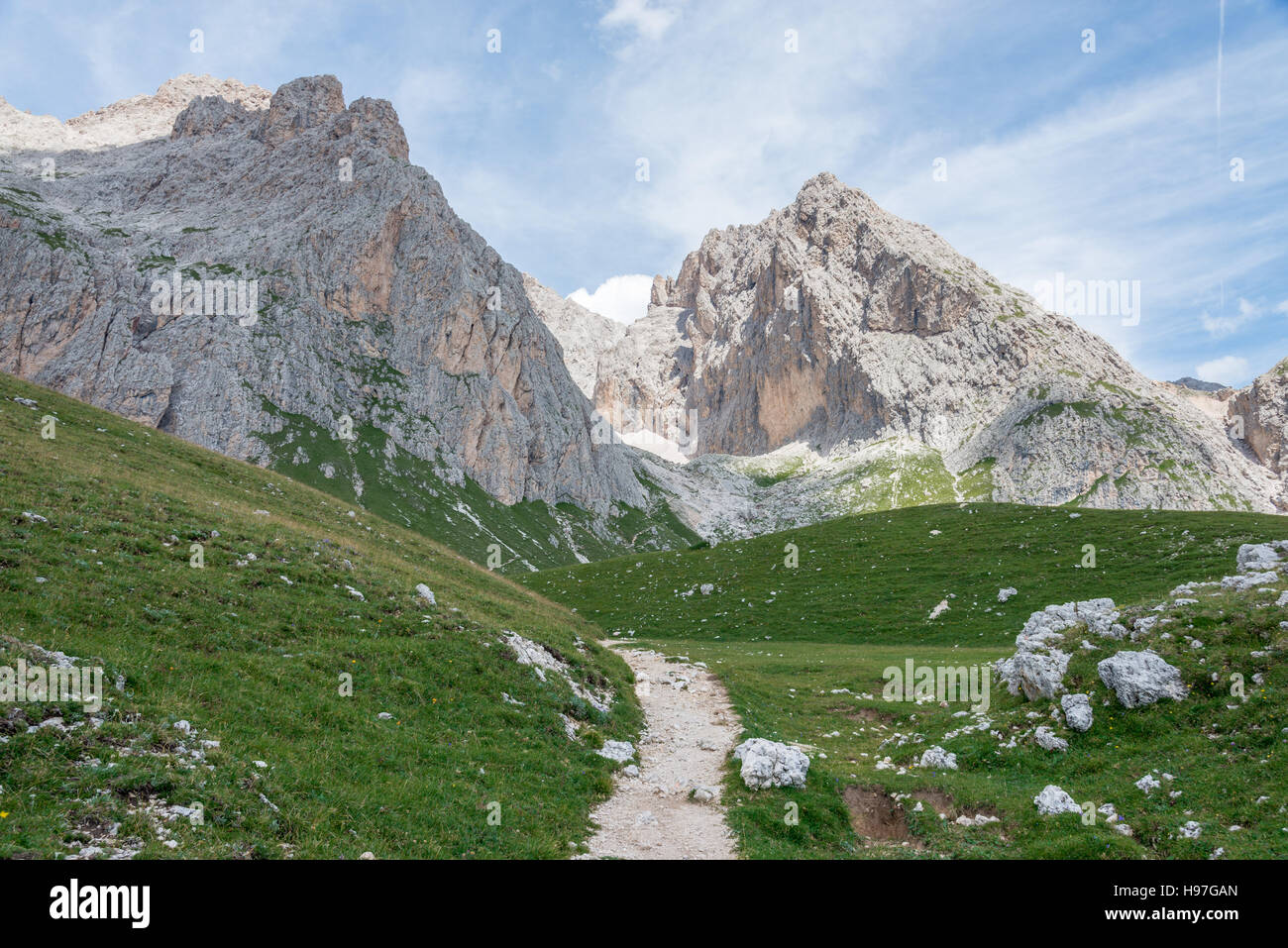 beautiful val gardena and dolomity in italy Stock Photo - Alamy