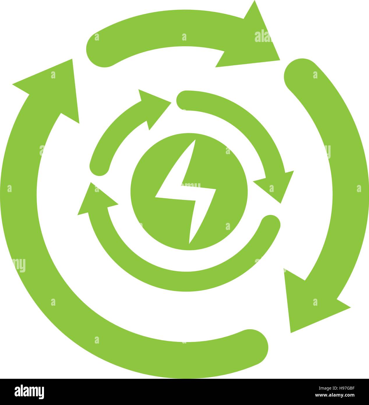 recycle energy arrows icon Stock Vector Image & Art - Alamy