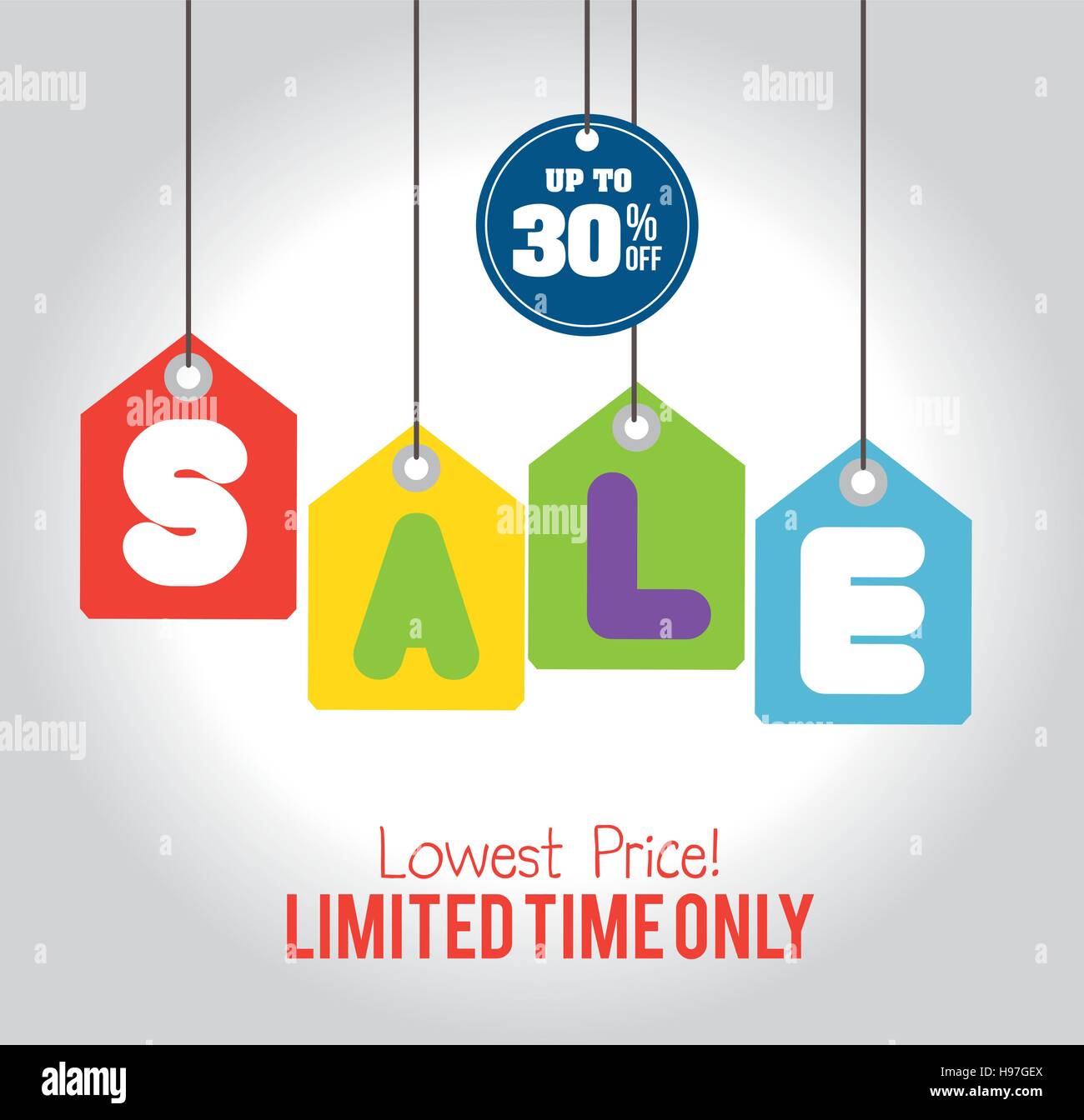 sale limited time only discount sale tags hanging vector illustration ...