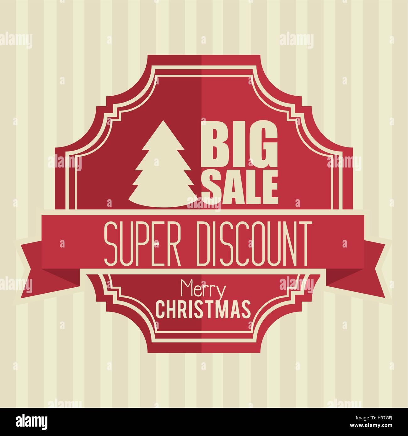 big sale super discount merry christmas banner design vector ...
