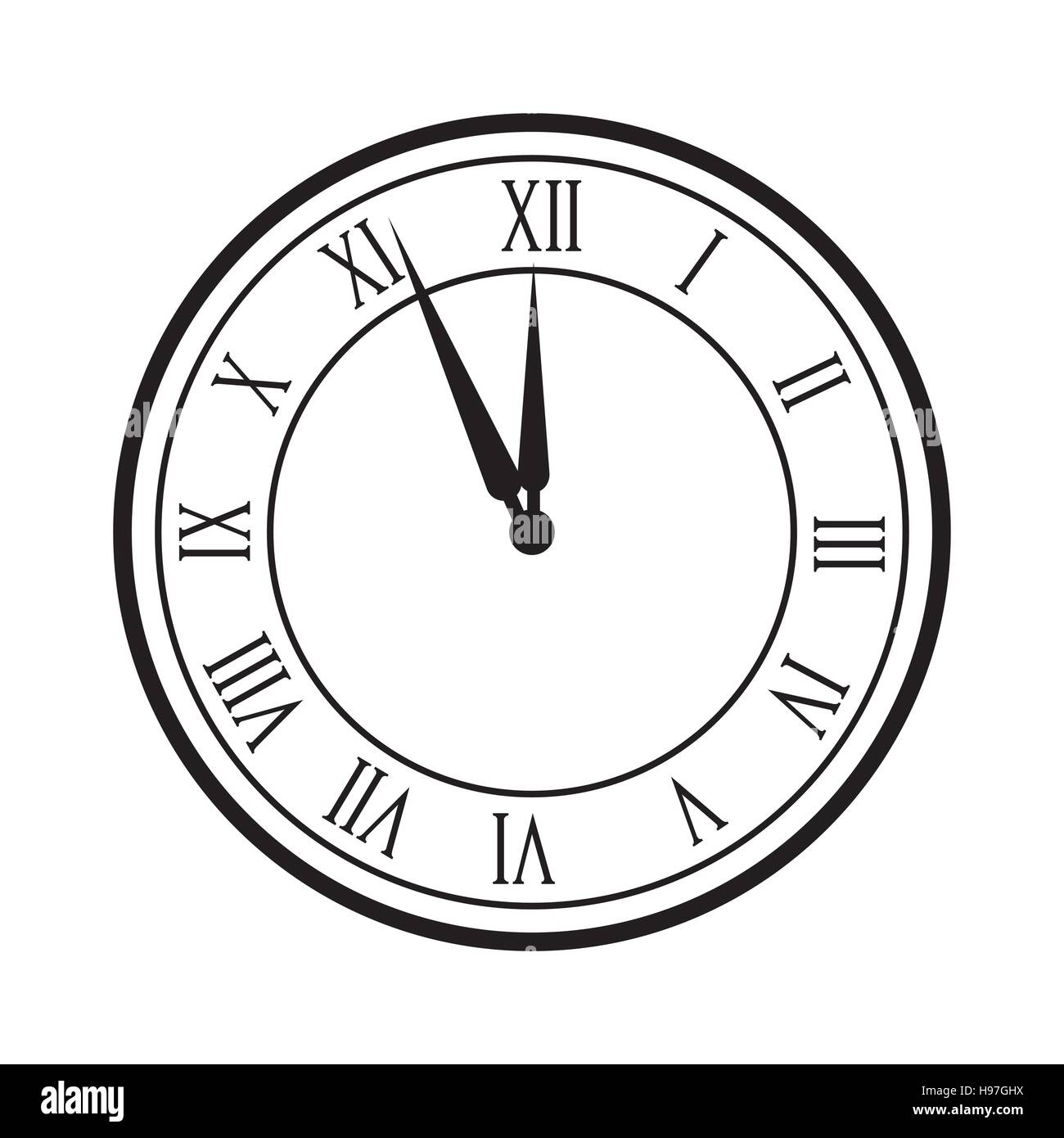 Clock device time over white background. vector illustration Stock ...