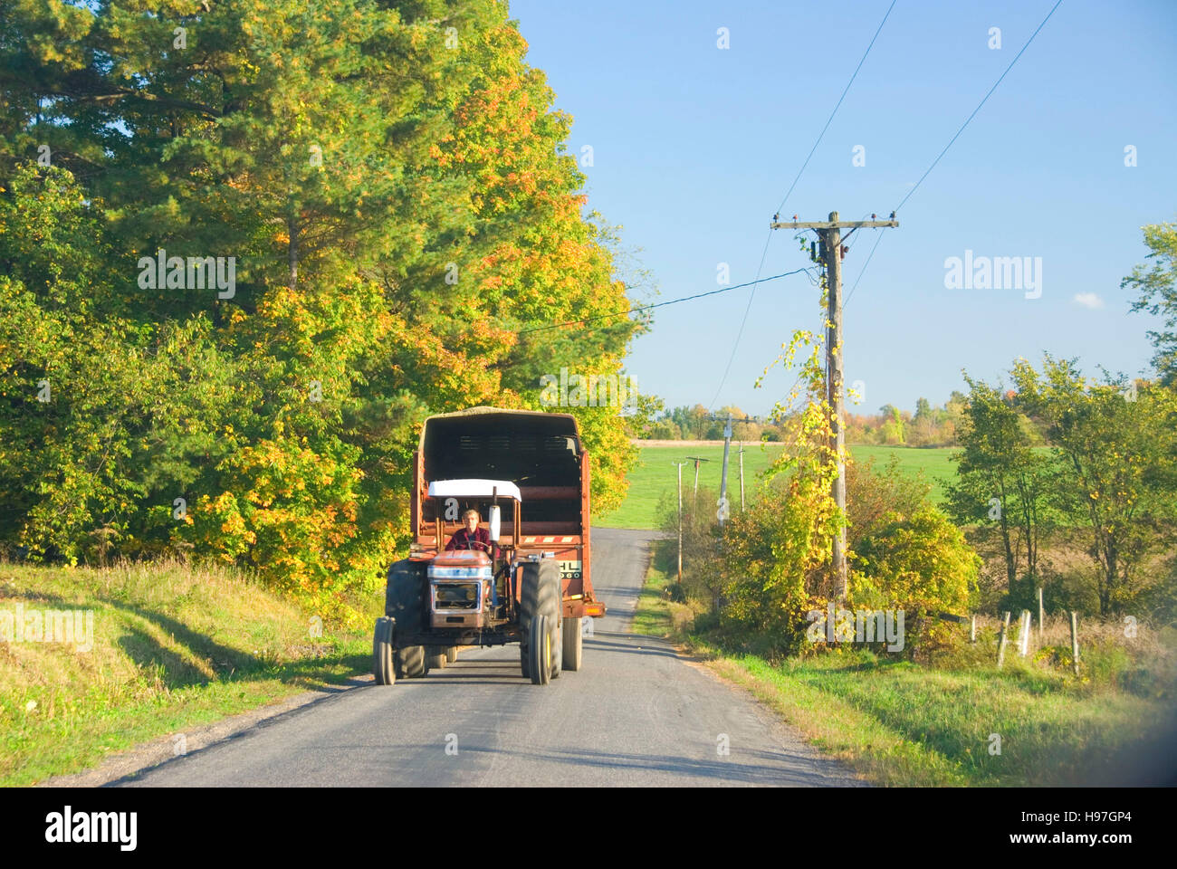 Rural road, Oneida County, New York Stock Photo - Alamy
