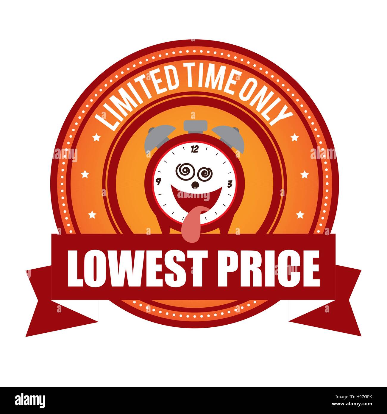 lowest price limited time onli crazy clock cartoon vector illustration ...