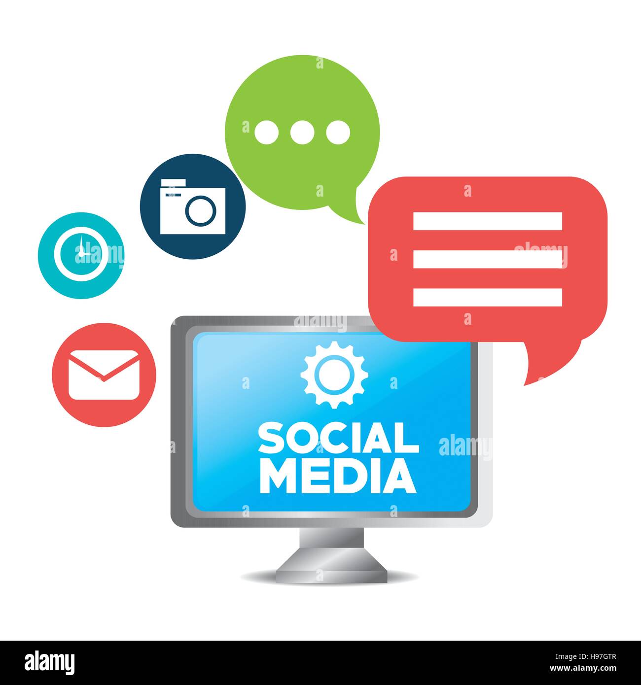 social media concept technology communication vector illustration eps ...