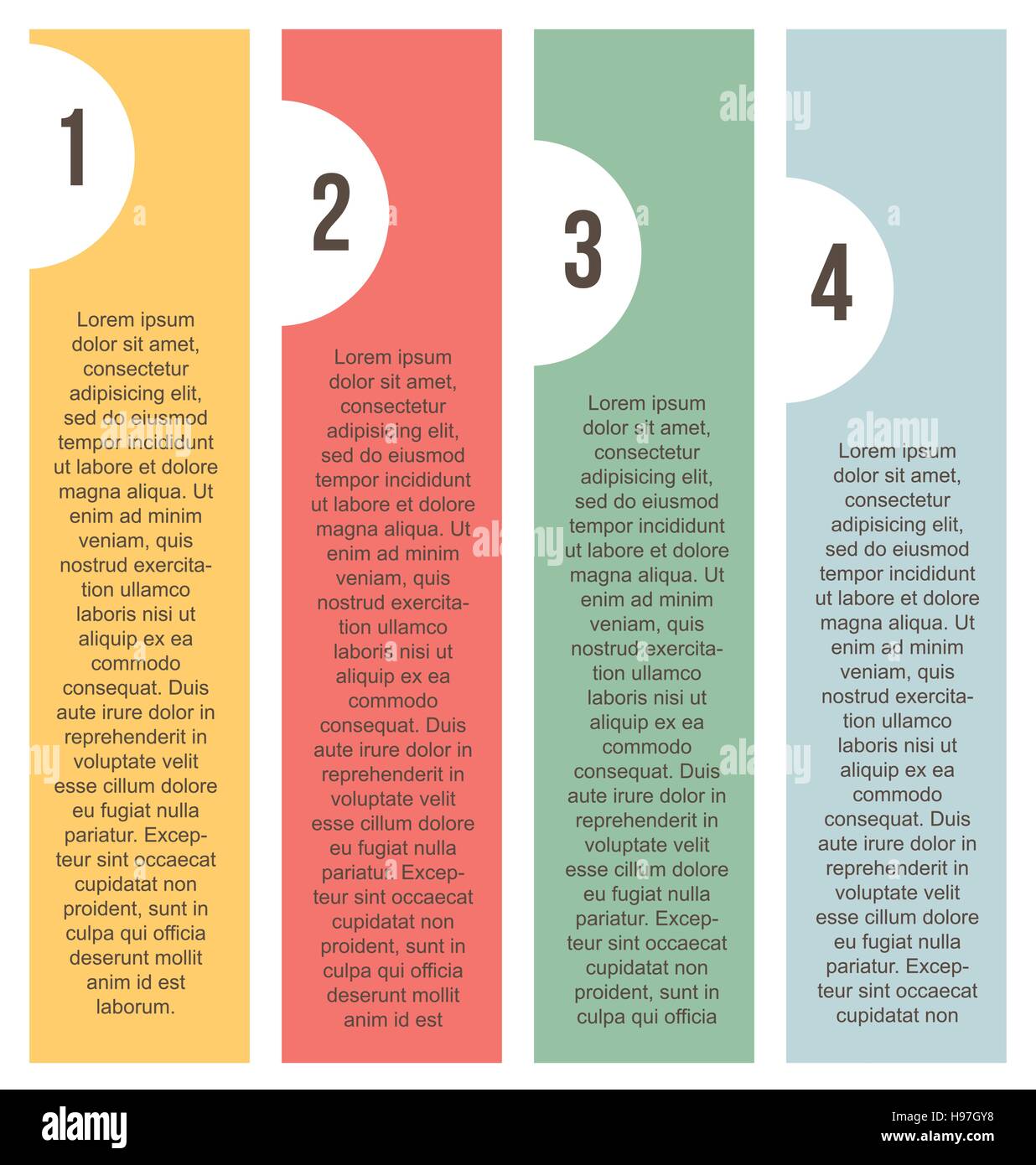 colorful infographic presentation with numbers. vector illustration ...