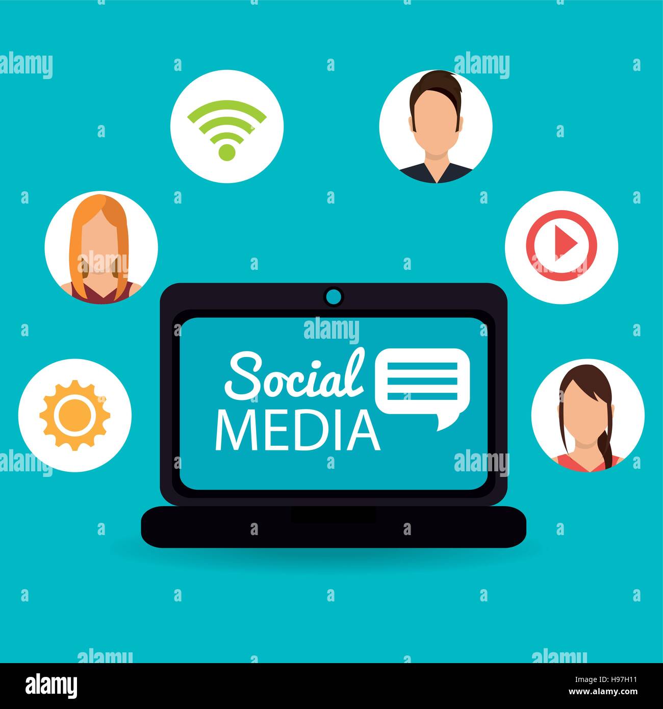 Virtual work culture vector vectors Stock Vector Images - Alamy