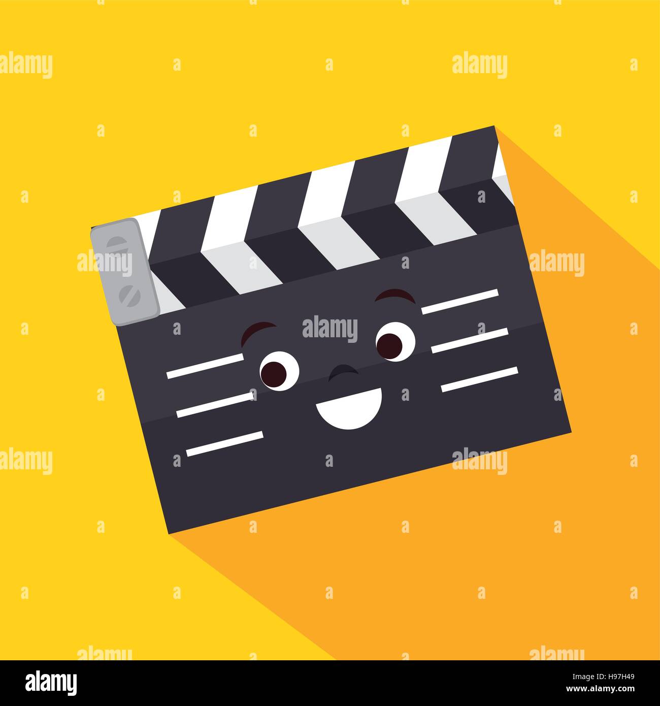 cartoon clapper movie film design vector illustration eps 10 Stock ...