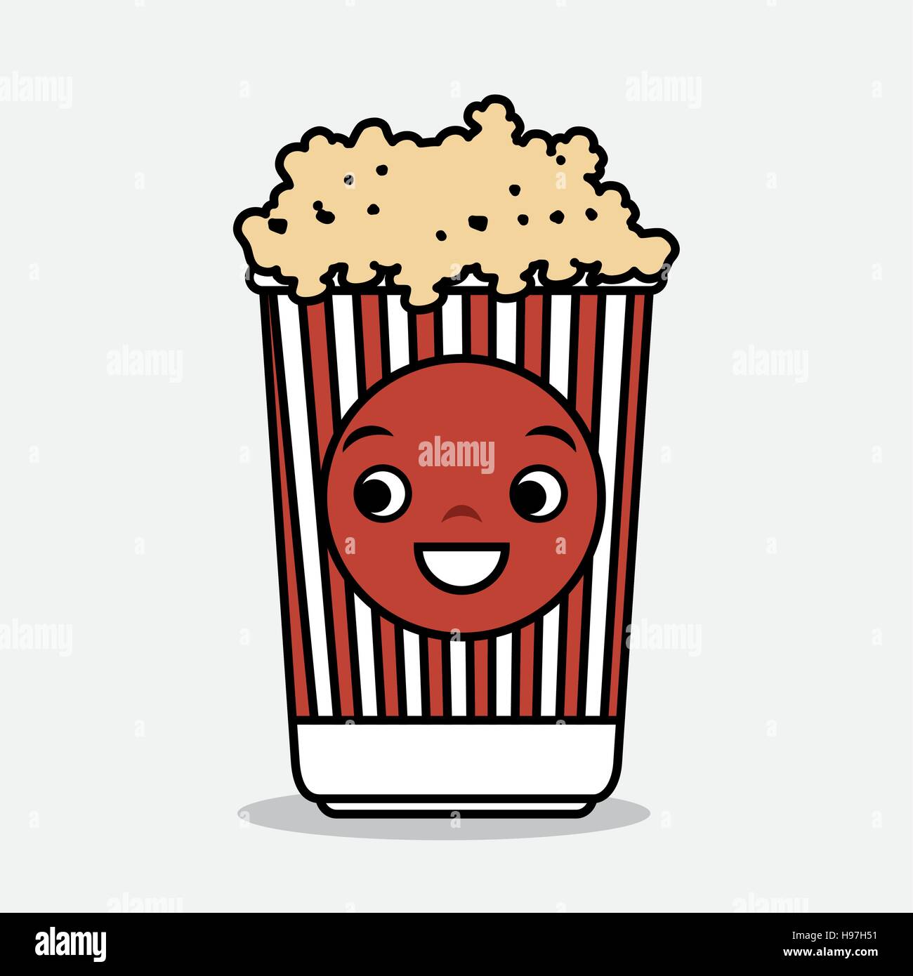 cartoon pop corn basket icon vector illustration eps 10 Stock Vector ...
