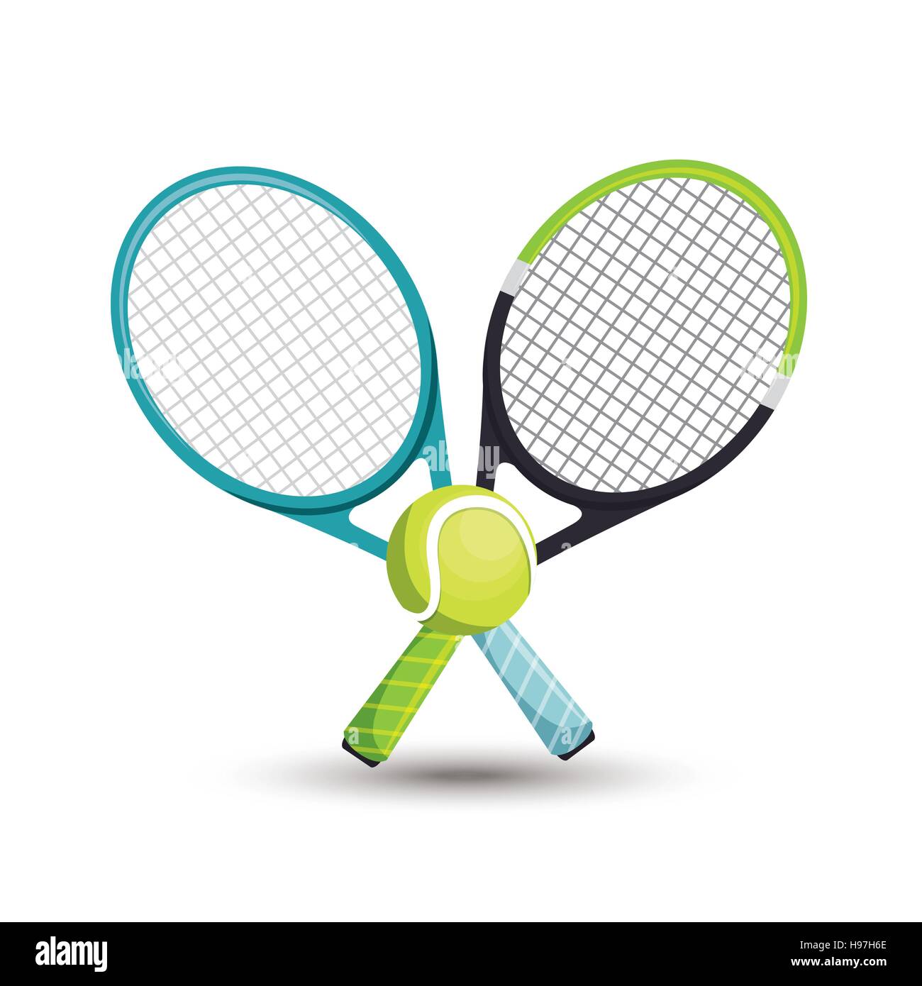two racket tennis ball icons graphic vector illustration eps 10 Stock ...