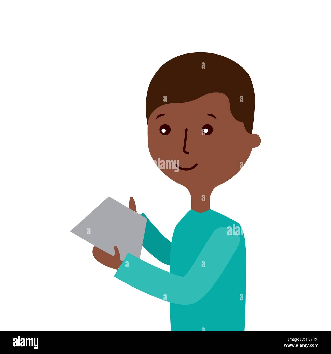 cartoon man person over white background. colorful design. vector ...