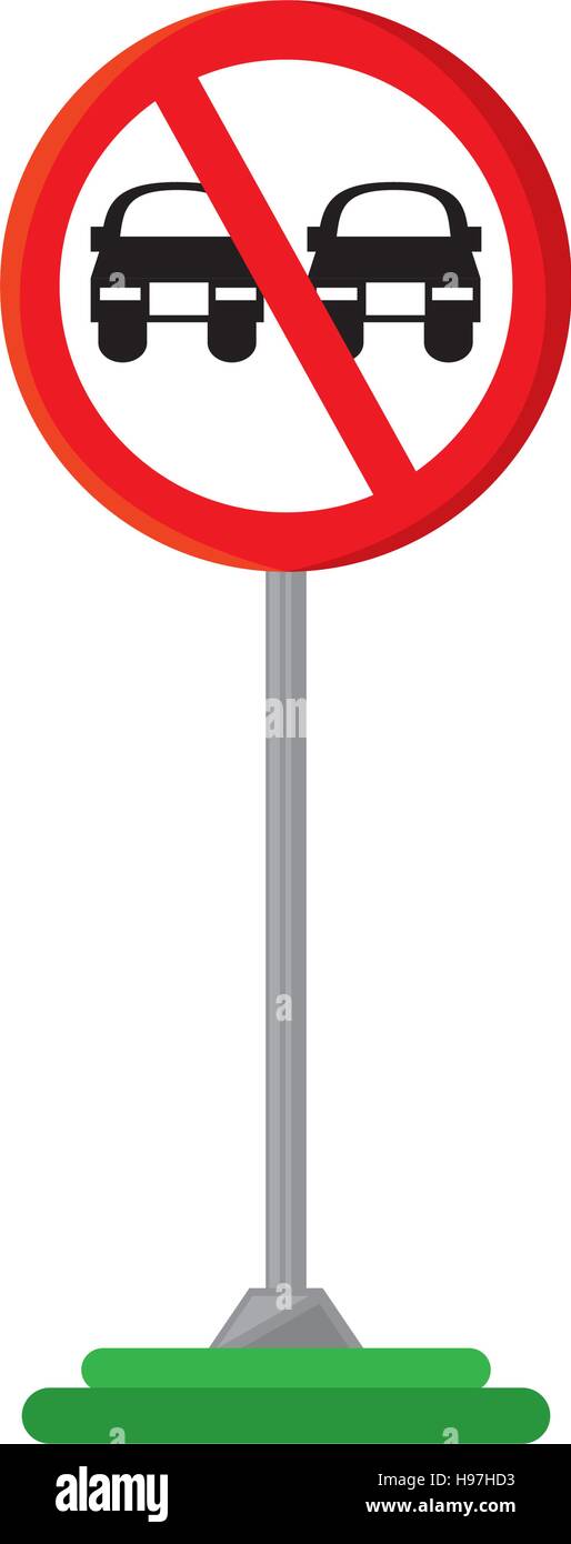 Traffic sign no overtaking Stock Vector Images - Alamy