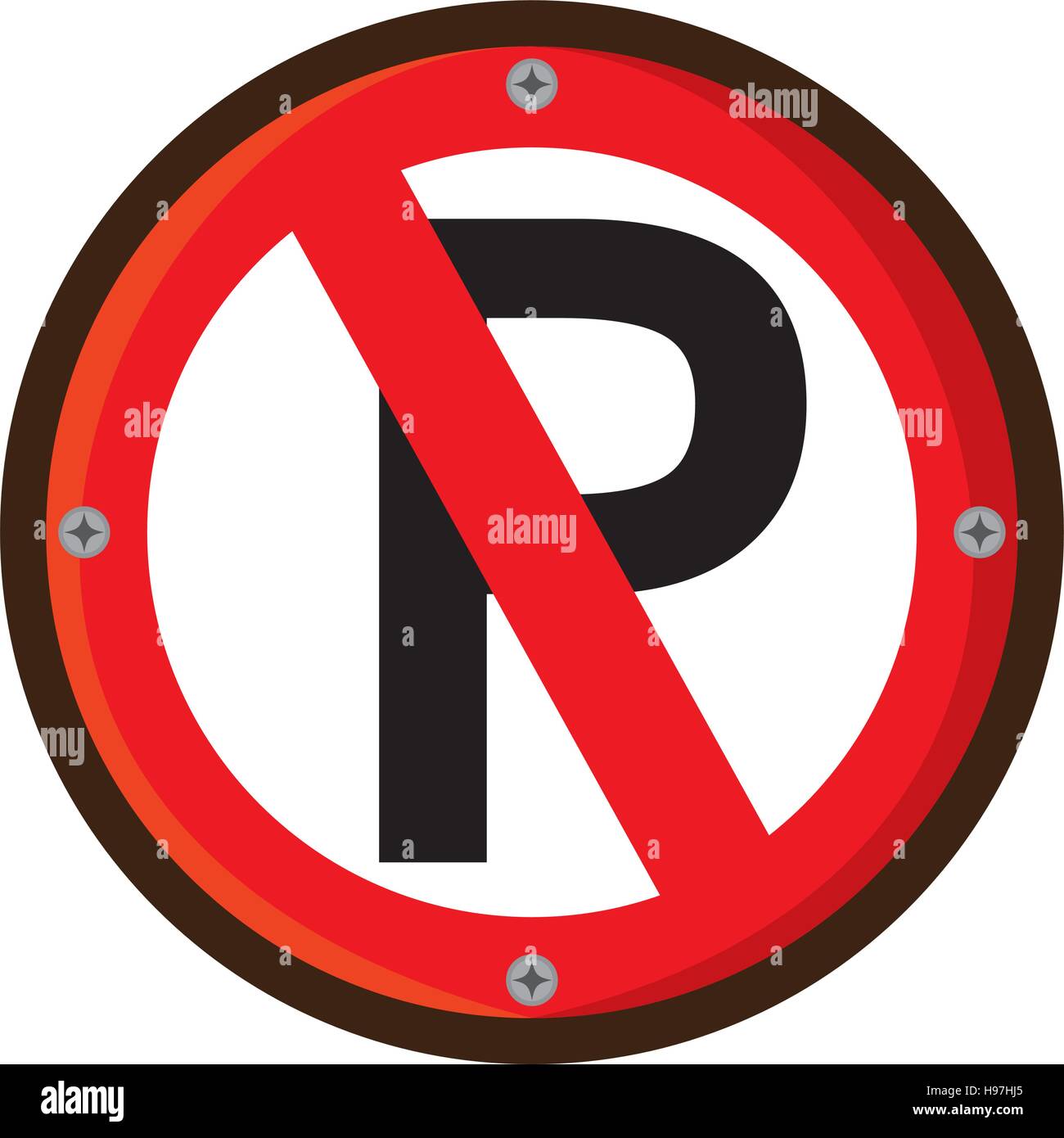 parking prohibited traffic signal Stock Vector Image & Art - Alamy