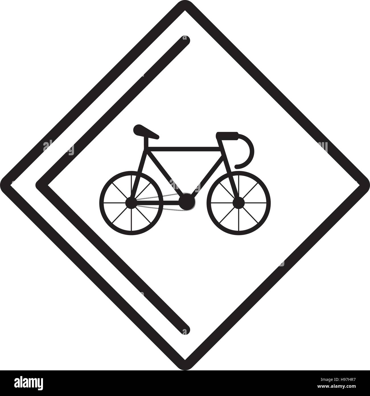 Bicycle route signs Stock Vector Images - Alamy