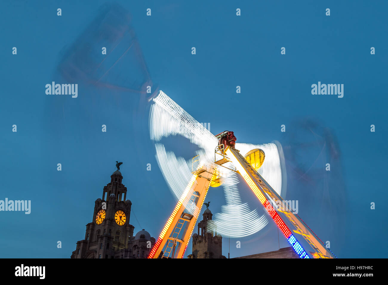 The Free Style 180 ride captured during a long exposure on the ...