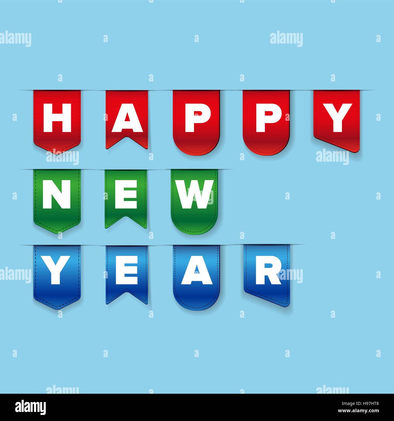 Happy New Year vector ribbon Stock Vector Image & Art - Alamy