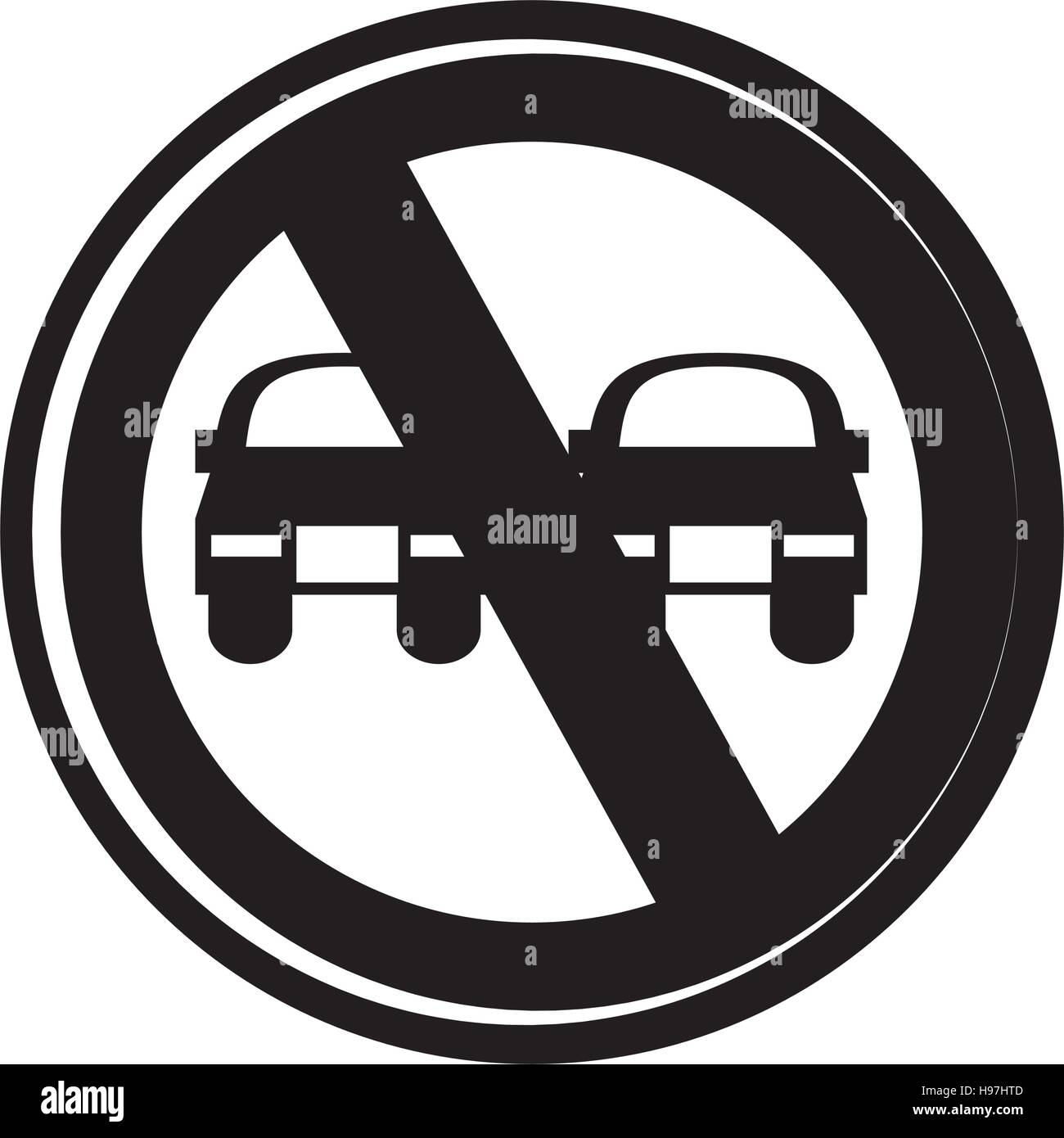 no overtaking traffic signal Stock Vector Image & Art - Alamy