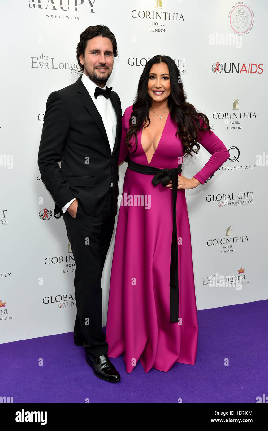 Nicolas Escanez and Maria Bravo arriving at the Global Gift Gala ...
