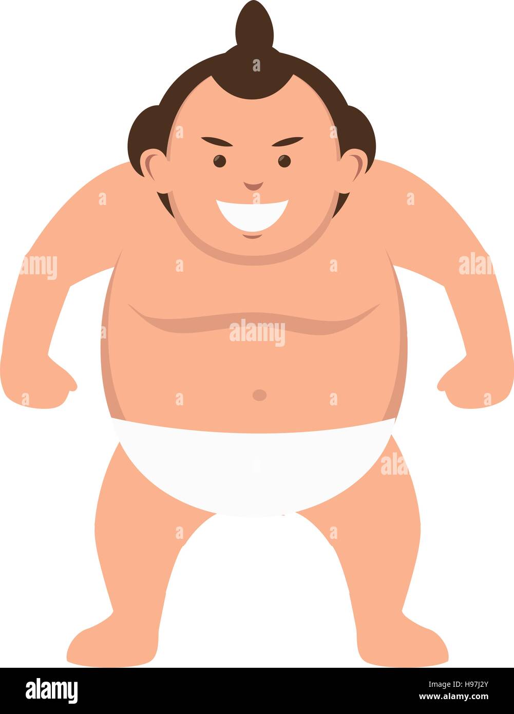 character sumo wrestler japanese vector illustration eps 10 Stock ...