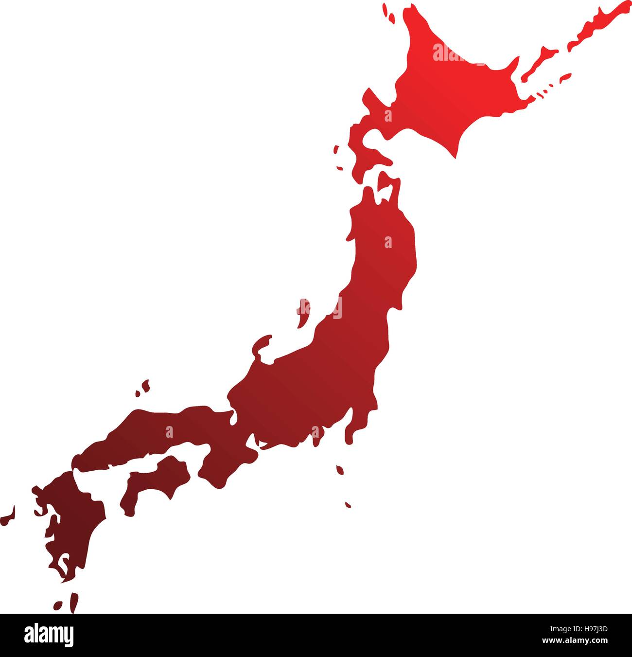 Japan country map Stock Vector Images - Alamy