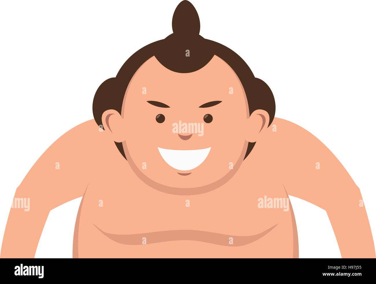 character sumo wrestler japanese vector illustration eps 10 Stock ...