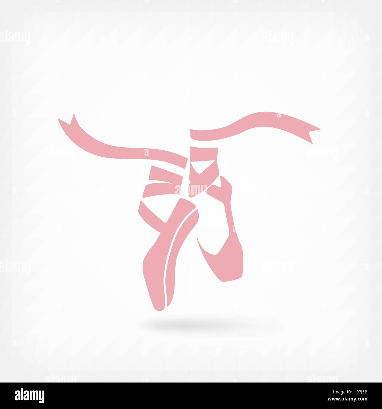 pink ballet pointes. dance studio symbol - vector illustration. eps 10 ...
